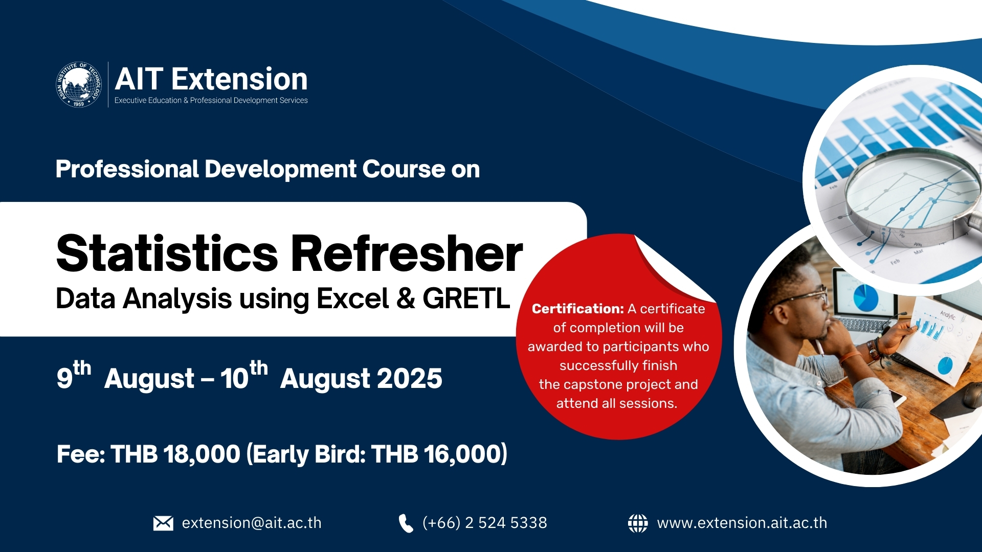 Statistics Refresher - Data Analysis using Excel & GRETL | AIT Extension